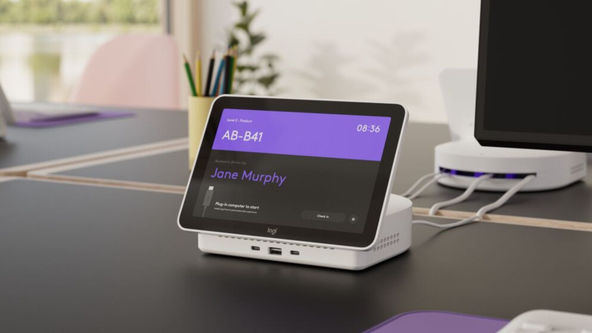 Logi Dock Flex e Desk Booking Solution per gestione scrivanie
