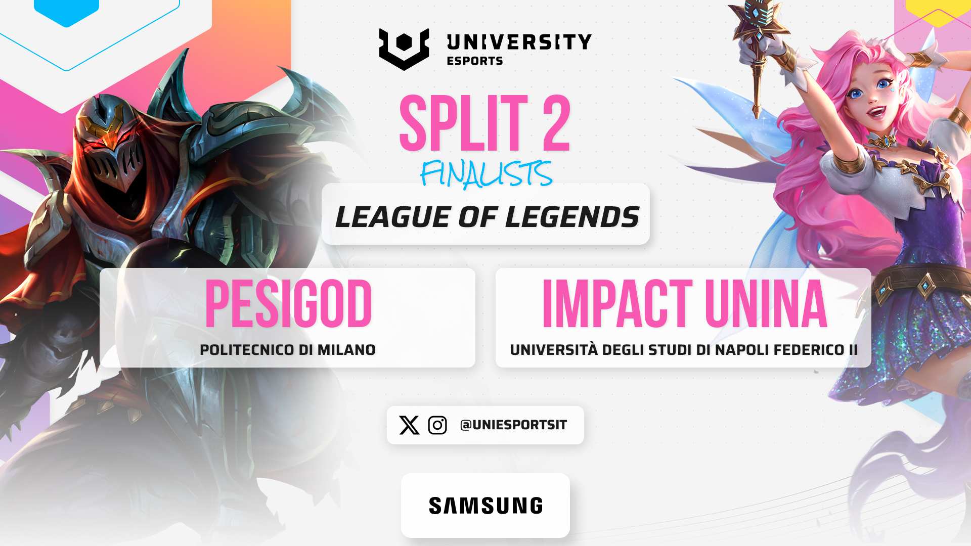 Politecnico di Milano pronto Grand Final UNIVERSITY Esports Italy